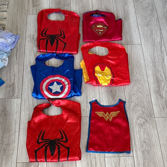 Spiderman | Costumes | Superhero Capes Bundle Of 6 And Superman Costume ...